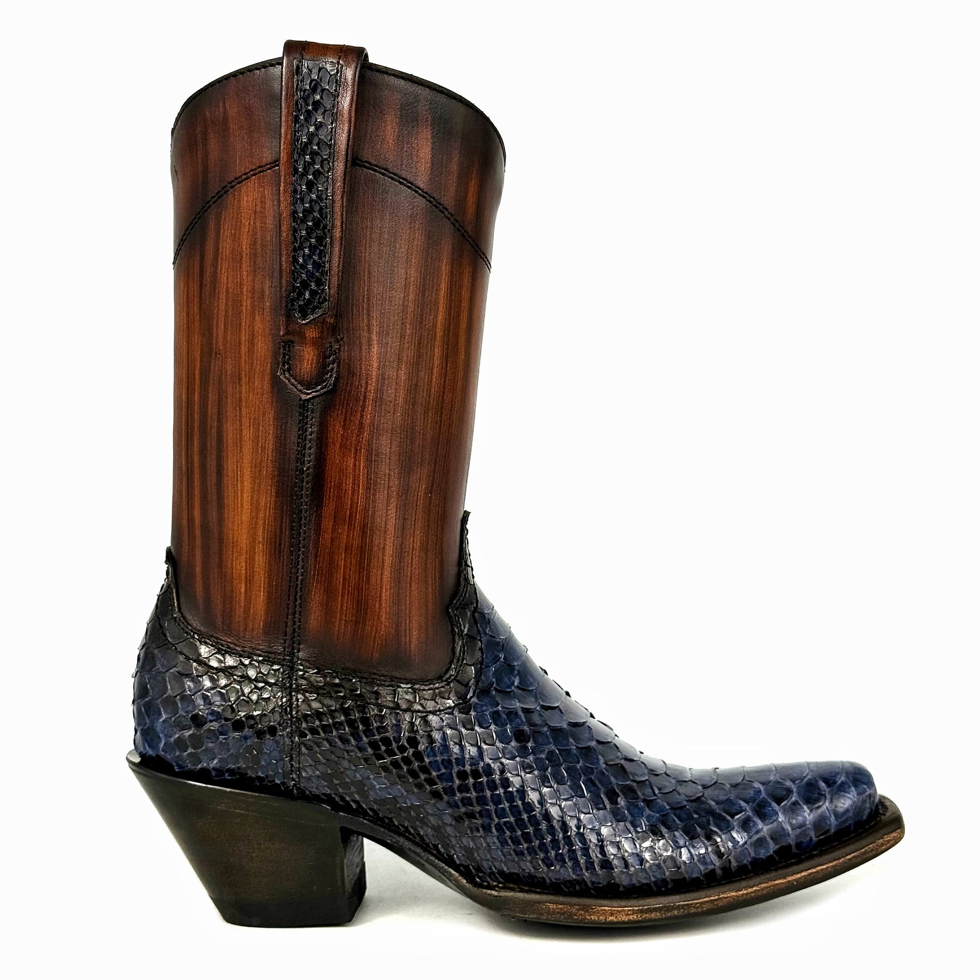 EMA HIGH BLUE PITON DAMA – BLACK&BOOTS